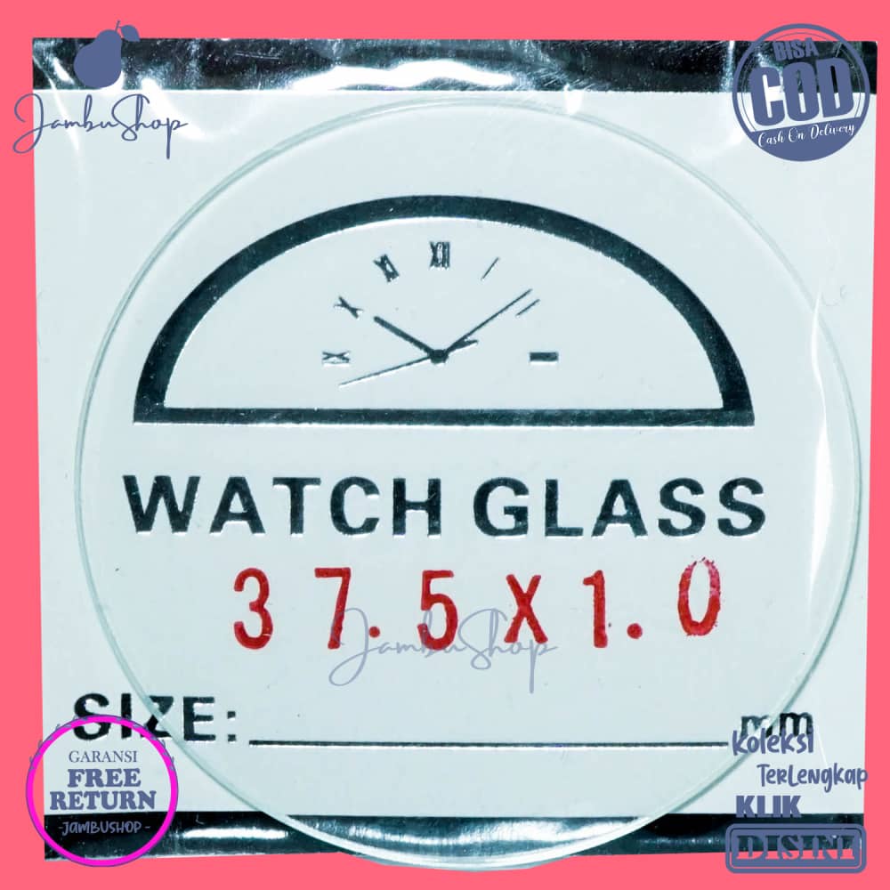 Jual Kaca Jam Kaca Bahan Watch Glass Bagus PNC-375 Bulat Cembung 3,75 ...