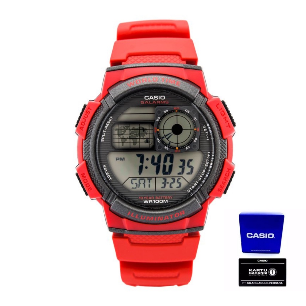 Jual Casio Pria AE-1000W-4AVDF Jam Tangan Pria Casio Original Digital Rubber Strap | Shopee ...