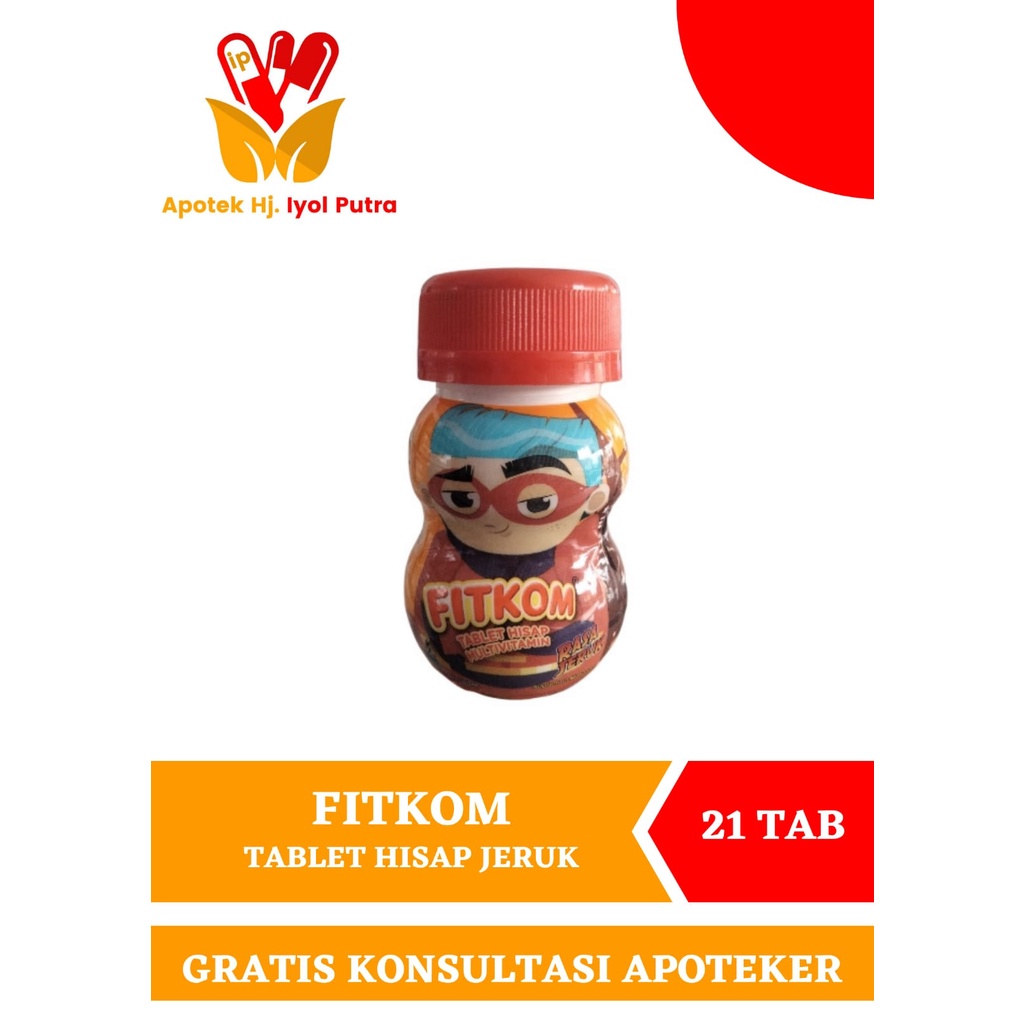 Jual FITKOM TABLET HISAP MULTIVITAMIN RASA JERUK | Shopee Indonesia