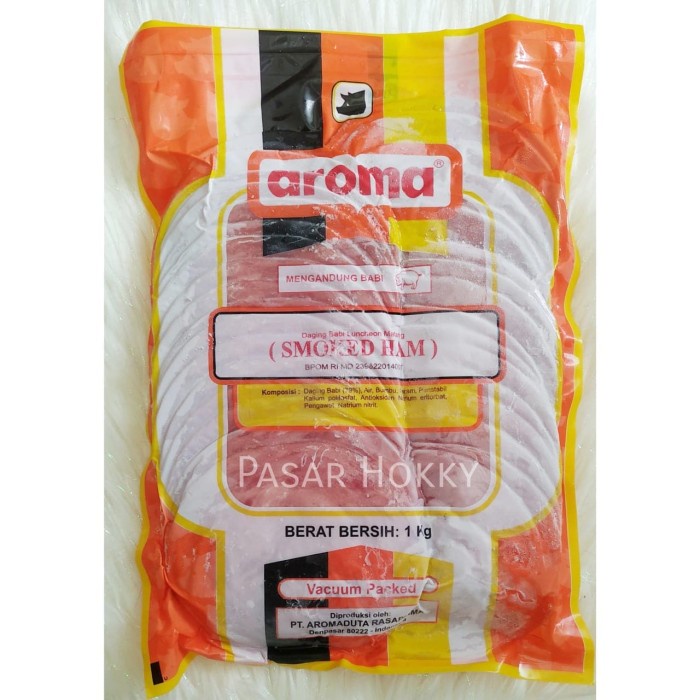 Jual Daging Asap - Aroma Pork Smoked Ham 1000Gr 1Kg Daging Babi Asap ...