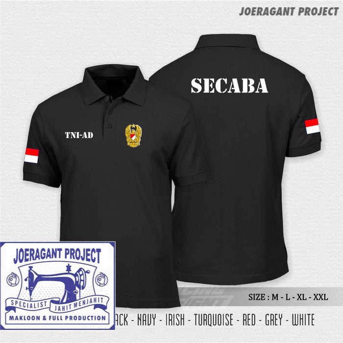 Jual polo shirt secaba tni ad / baju kerah secaba tni indonesia JP ...