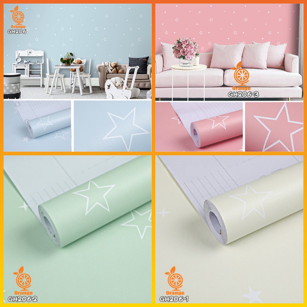 Jual Wallpaper Stiker Motif Estetik Warna Cerah 45cm x 8m Wallpaper ...