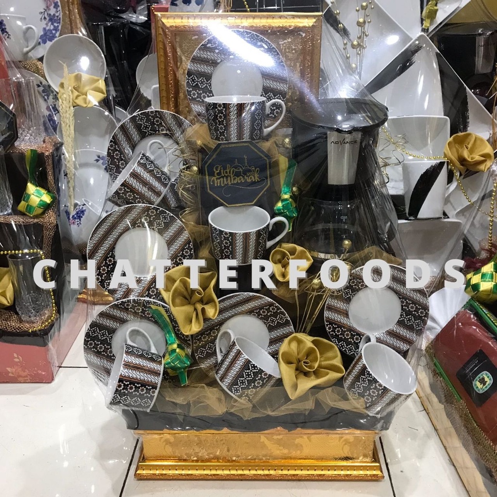Jual Parcel Lebaran Tea set + Coffee Maker (Premieum) / Parcel Pecah ...