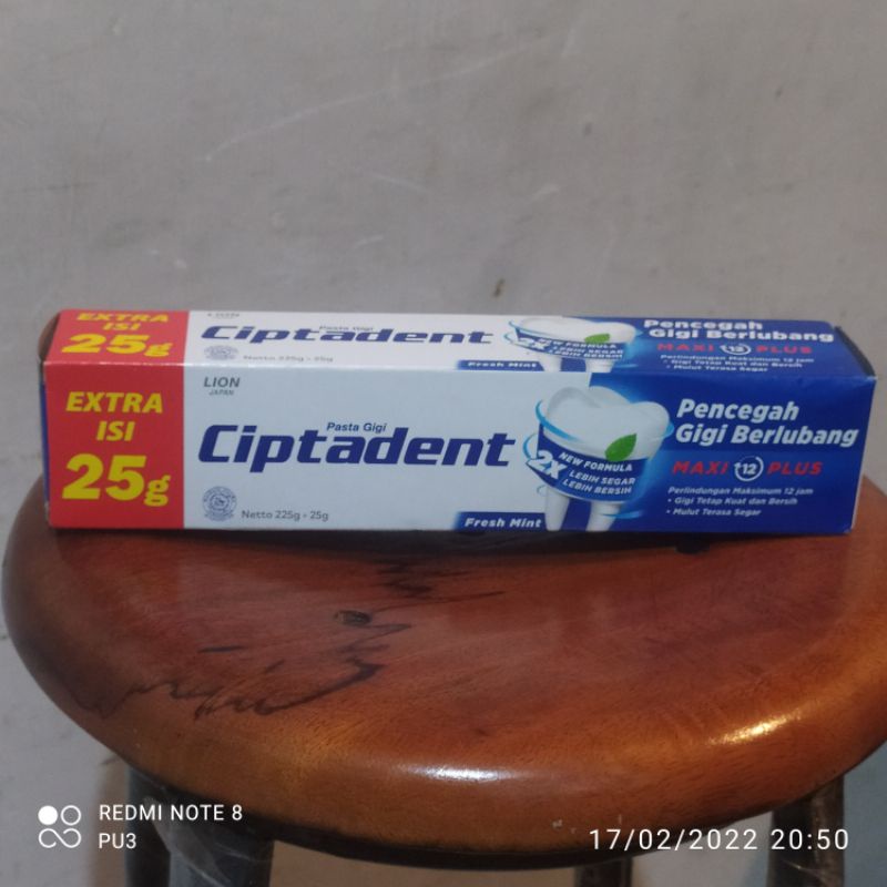 Jual Ciptadent Fresh Mint 225 gram ekstra isi 25 gram | Shopee Indonesia