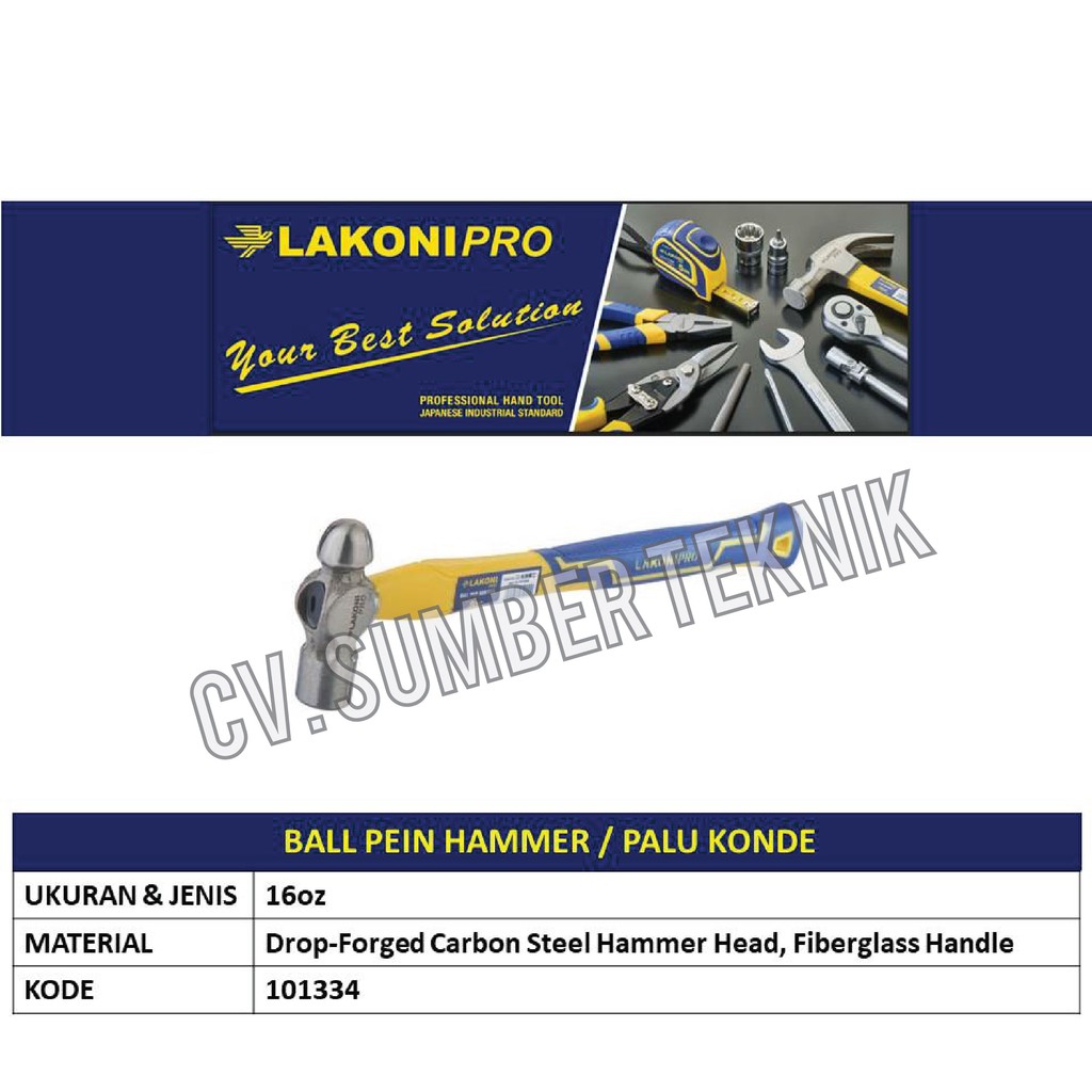Jual LAKONI PRO BALL PEIN HAMMER 16 OZ | Shopee Indonesia