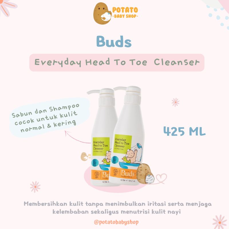 Jual Buds Organics - 425ml Everyday Head to Toe Cleanser | Shopee Indonesia