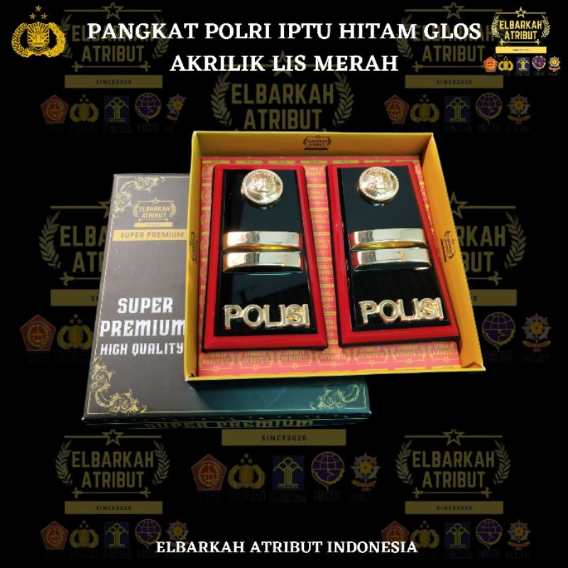 Jual Pangkat POLRI IPDA,IPTU,AKP Lis MERAH Akrilik Asli | Shopee Indonesia