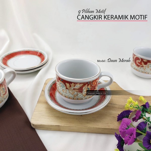 Jual Cangkir Keramik SNI merk Sango 9 Motif Warna Cantik Gelas Minum ...