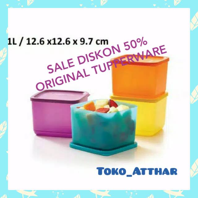 Jual Toples tupperware kotak sedang / tempat bumbu / tempat teh / susu ...