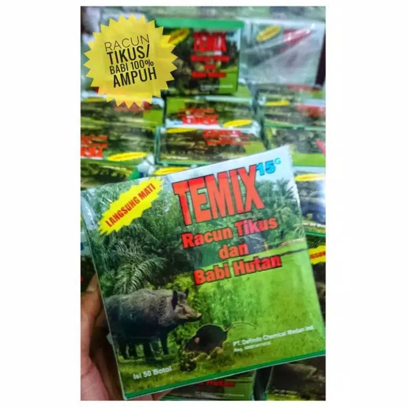 Jual TEMIX TEMIK KEMASAN BOTOL 50 pcs RACUN TIKUS SANGAT AMPUH Defindo ...