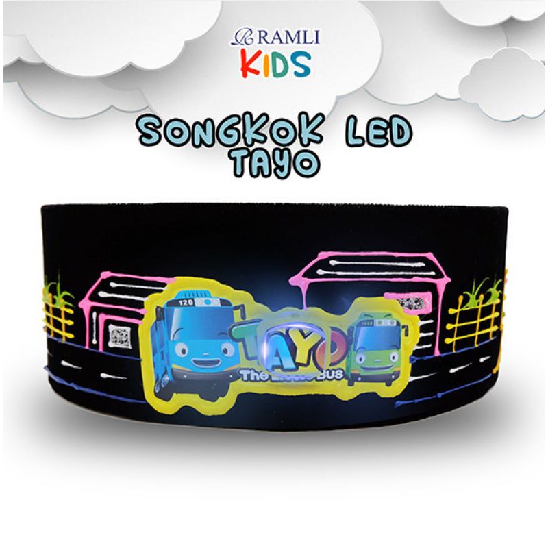 Jual Peci anak laki laki / Songkok LED / peci anak Kekinian LED TAYO ...