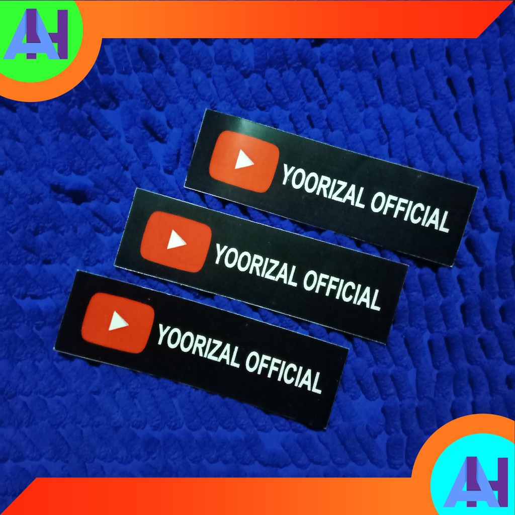 Jual (PROMO! isi 10) Sticker Costum Nama Channel. Sticker Youtube ...
