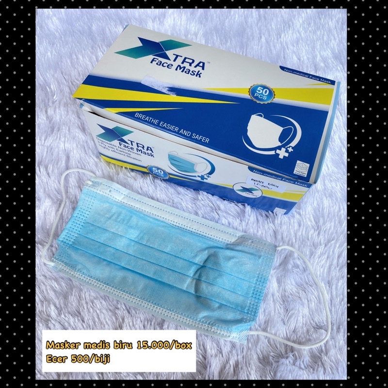 Jual MASKER MEDIS BIRU / HITAM (1 BOX ISI 50pcs) | Shopee Indonesia