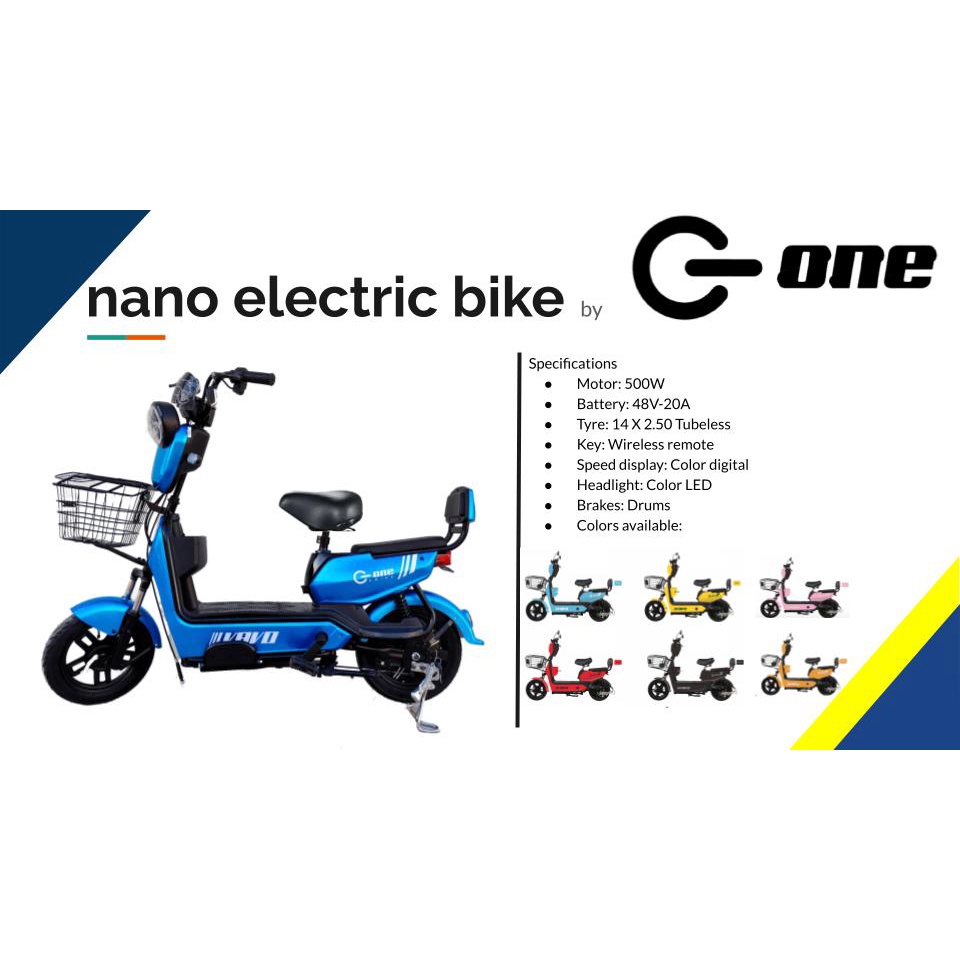 Jual Nano Electric Bike/Sepeda Listrik merek E-ONE | Shopee Indonesia