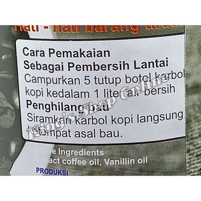 Jual Karbol- Karbol Kopi Hitam Prosmart - Botol 1.5 Liter -Karbol ...