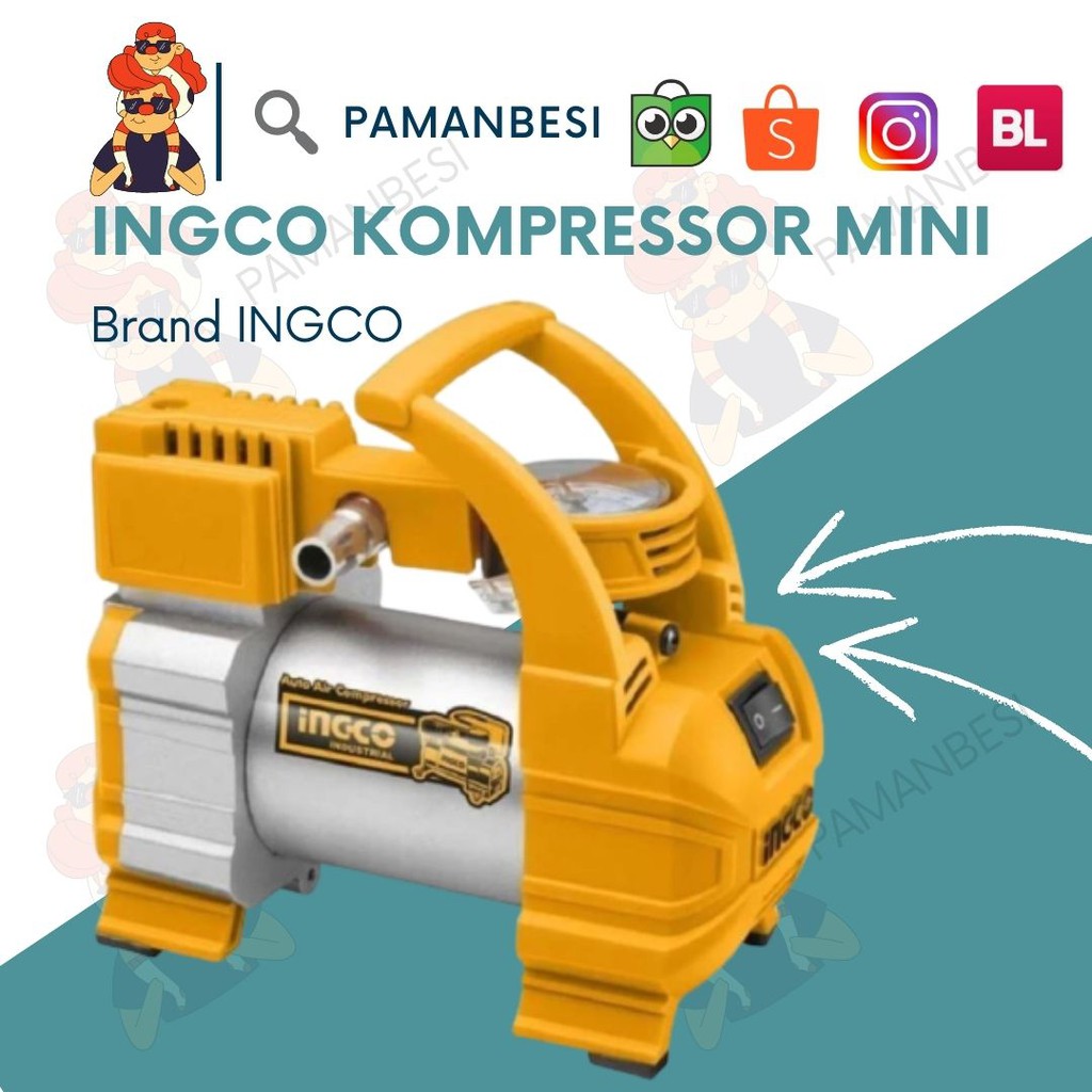 Jual INGCO Kompressor Mini / Mini Kompressor | Shopee Indonesia