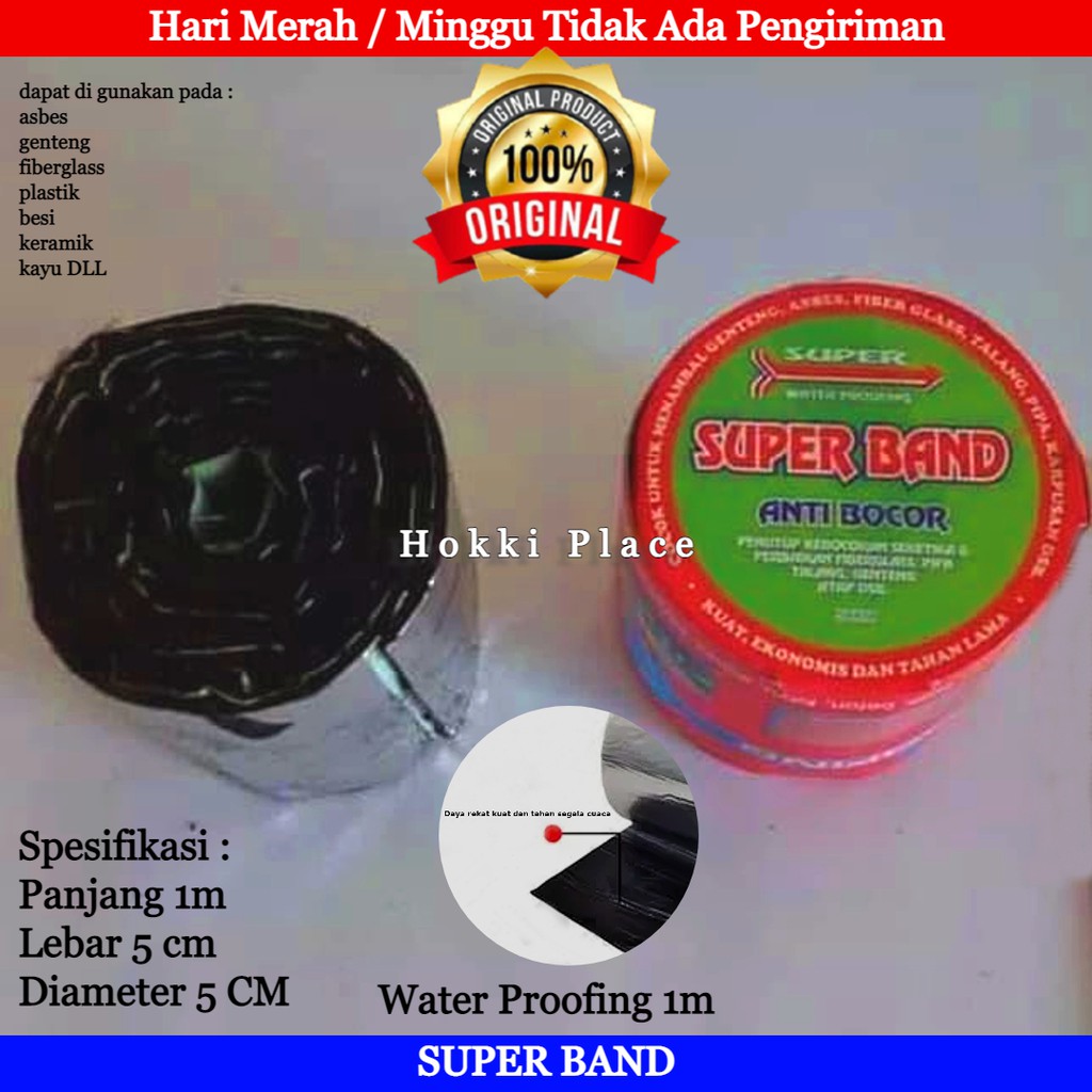 Jual SUPER BAND KECIL LAKBAN WATER PROOFING ANTI BOCOR SOLASI ATAP ASBES SENG GENTENG BESI HIGH ...