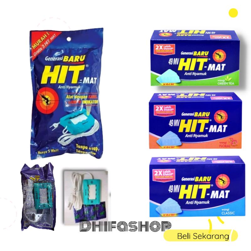 Jual Hit mat elektrik refill isi 48+6 pcs/obat anti nyamuk elektrik ...