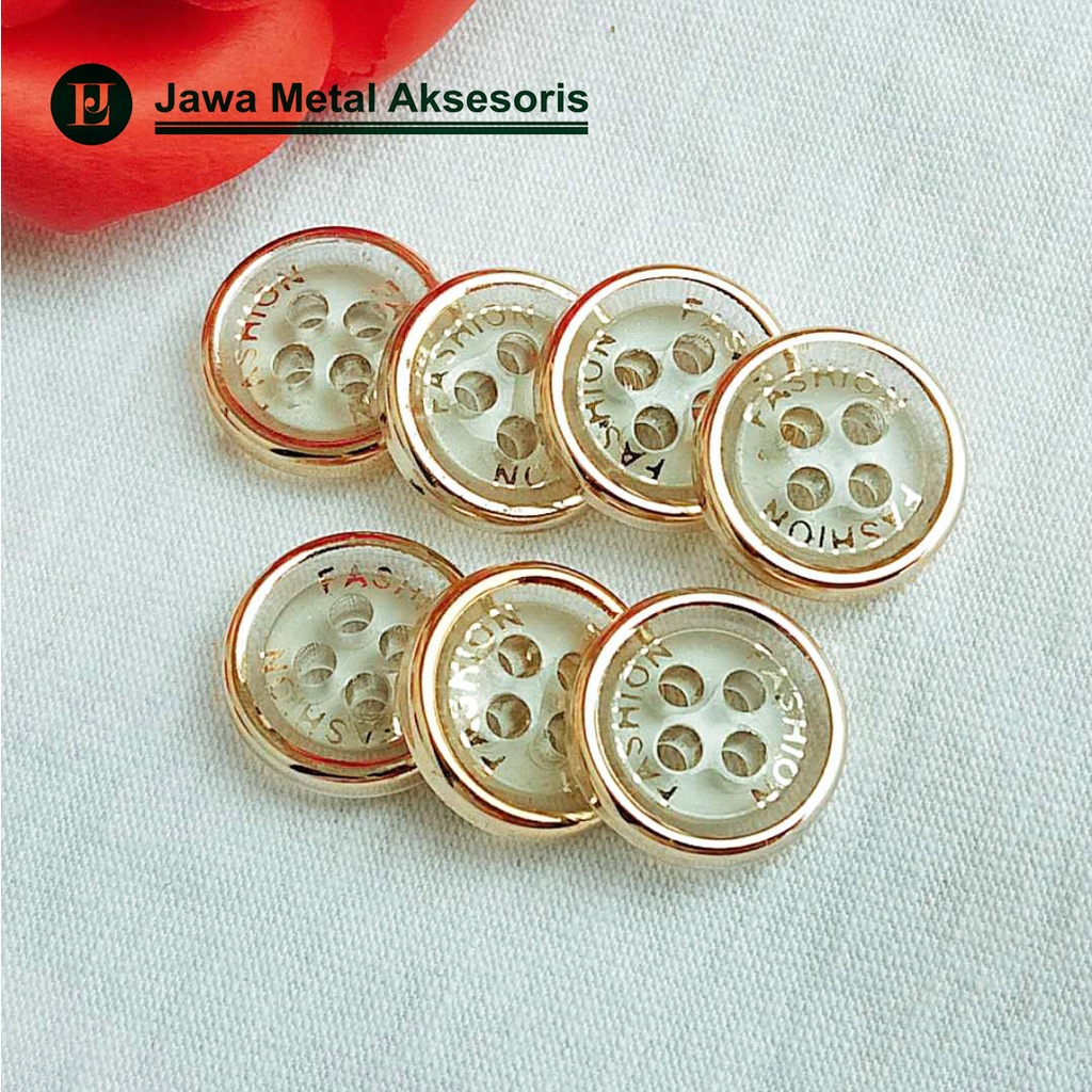 Jual Jawa Plastic Button Kancing Bulat Warna Putih Aksesoris Jahit Kain ...