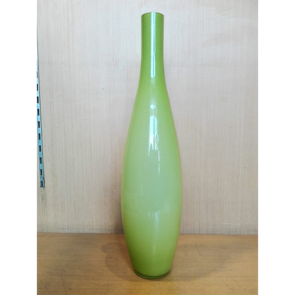 Jual Vas Bunga Kaca Hijau Motif Polos / Vase Flowers | Shopee Indonesia