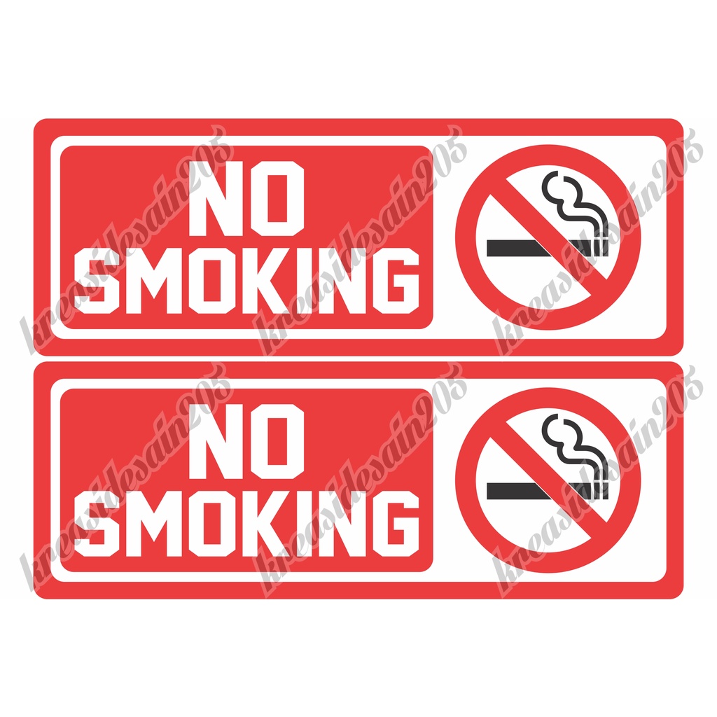 Jual stiker no smoking /dilarang merokok /sticker no smoking /stiker ...