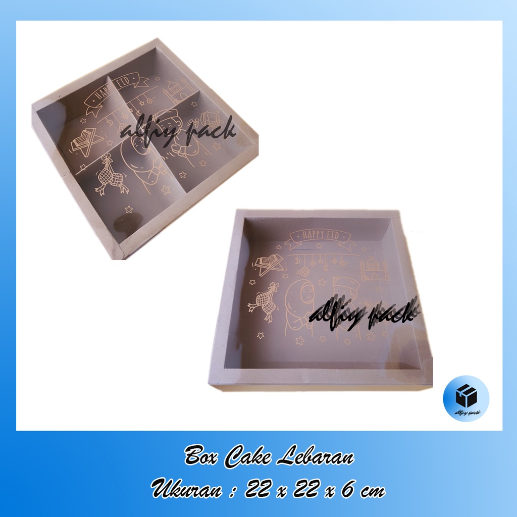 Jual 1pack isi 5pcs BOX MINI CAKE MIKA LEBARAN IDUL FITRI UKURAN ...