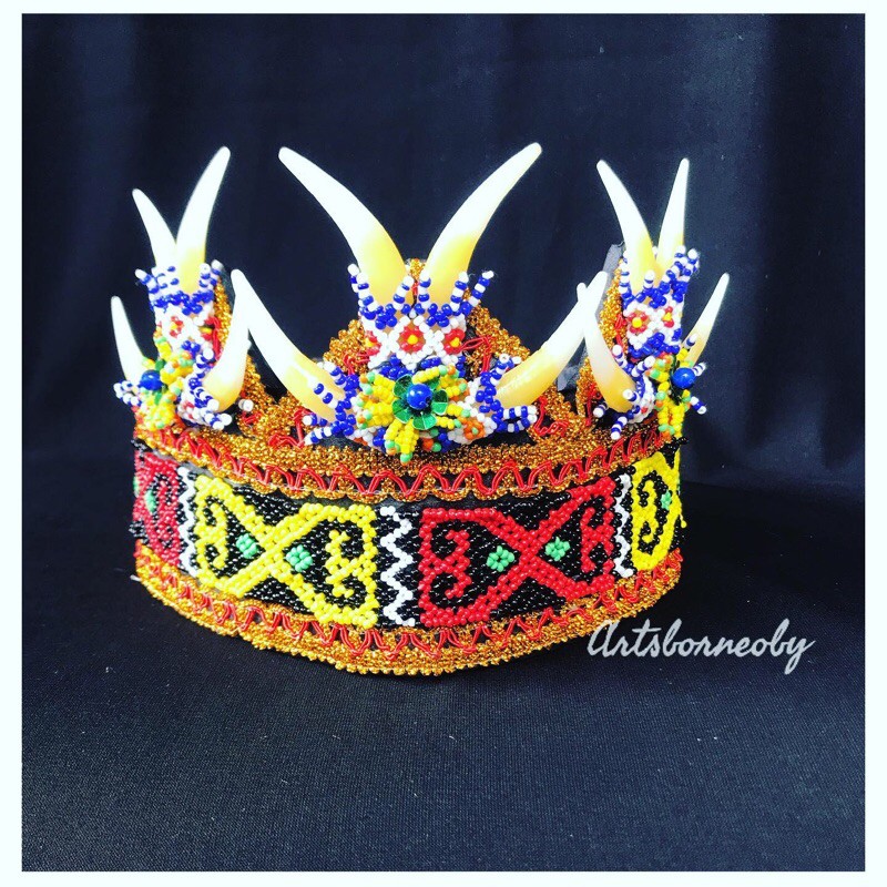 Jual HIASAN KEPALA / TOPI BAJU ADAT DAYAK 3 MAHKOTA | Shopee Indonesia