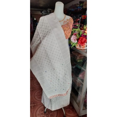 Jual SONGKET BATAK ASLI MANDAR TARUTUNG PIALA KOSONG WARNA PUTIH GADING ...