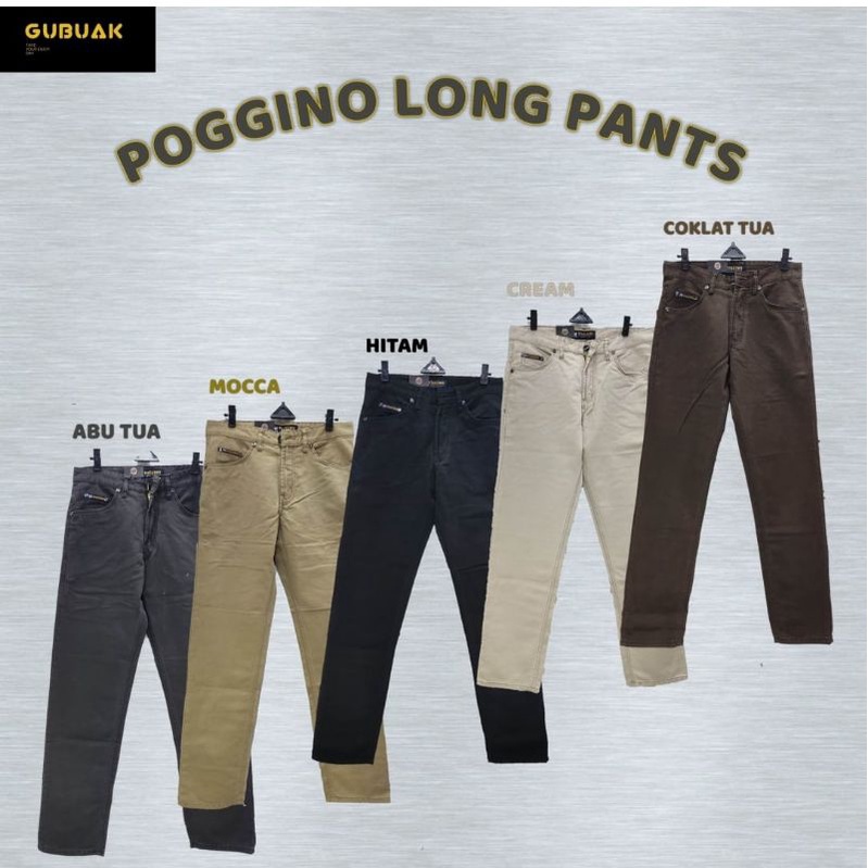 Jual CELANA PANJANG PRIA POGGINO KATUN KANVAS NON STRETCH / CELANA ...