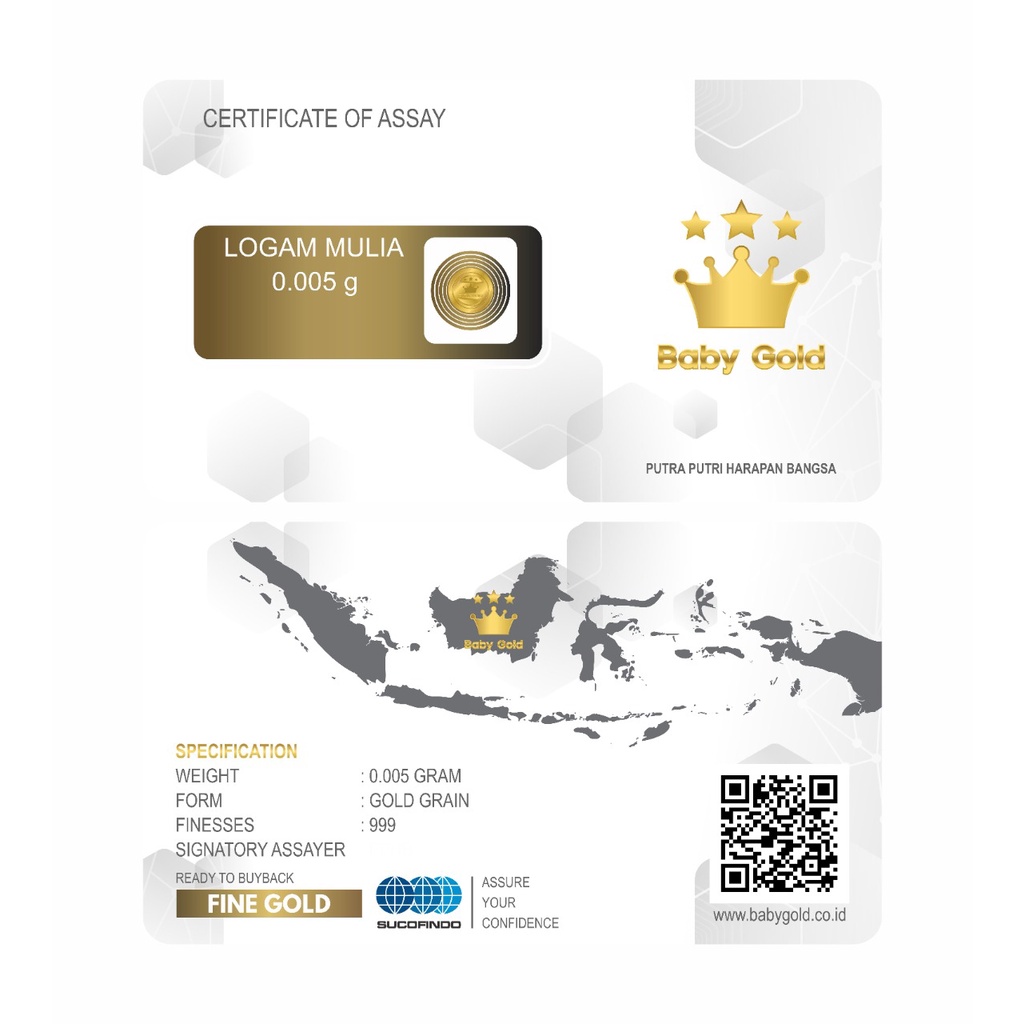 Jual BABY GOLD / ROSE GOLD / RICH GOLD Emas Mini Logam Mulia 0.0005 gr ...