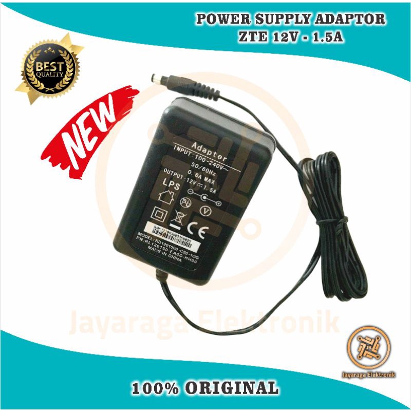 Jual Switching Power Supply Adaptor ZTE 12V 1.5A ORIGINAL RD1201500-C55 ...