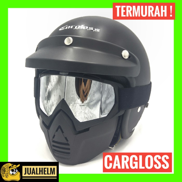 Jual HELM CARGLOSS + GOOGLE MASK ( GOOGLE MASKER ) | Shopee Indonesia