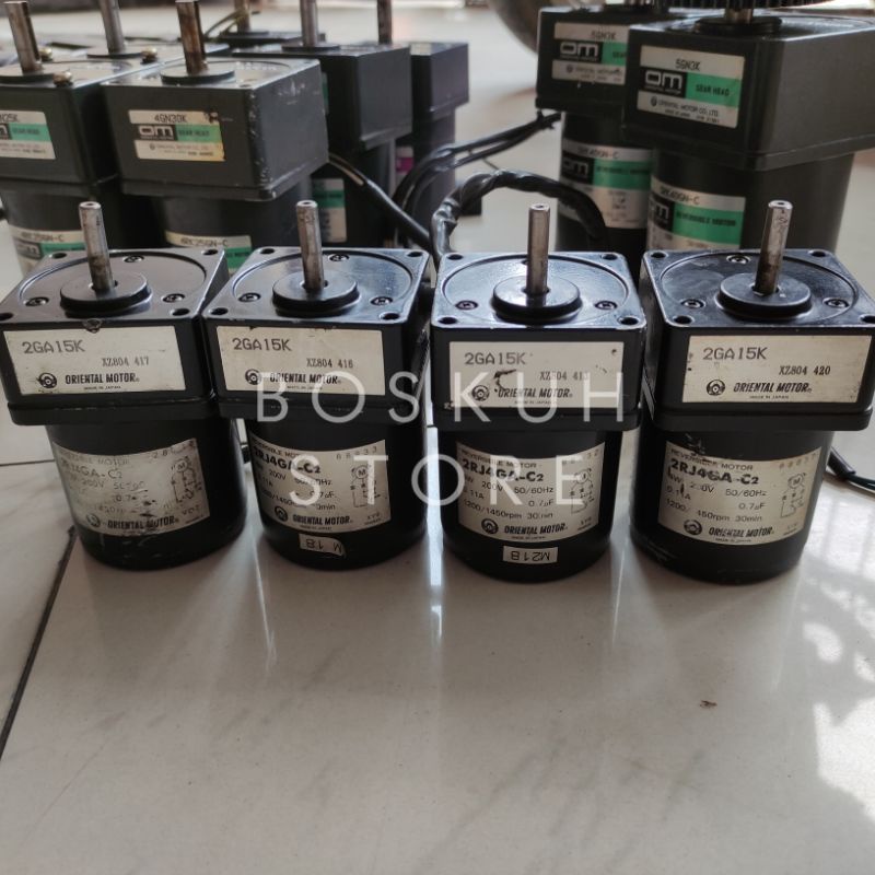 Jual DINAMO MOTOR GEARBOX 220VAC 4W RATIO 1:15K 9RPM MODEL 2RJ4GA-C2 ...