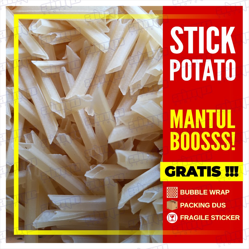 Jual KERUPUK STIK KENTANG Krupuk POTATO Stick Mentah Cap Super ECHO ...