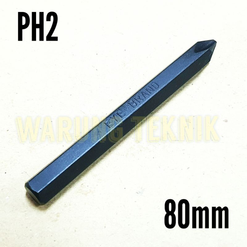 Jual EYE BRAND IMPACT DRIVER BIT - MATA OBENG KETOK PH2 PH3 PANJANG 80 ...