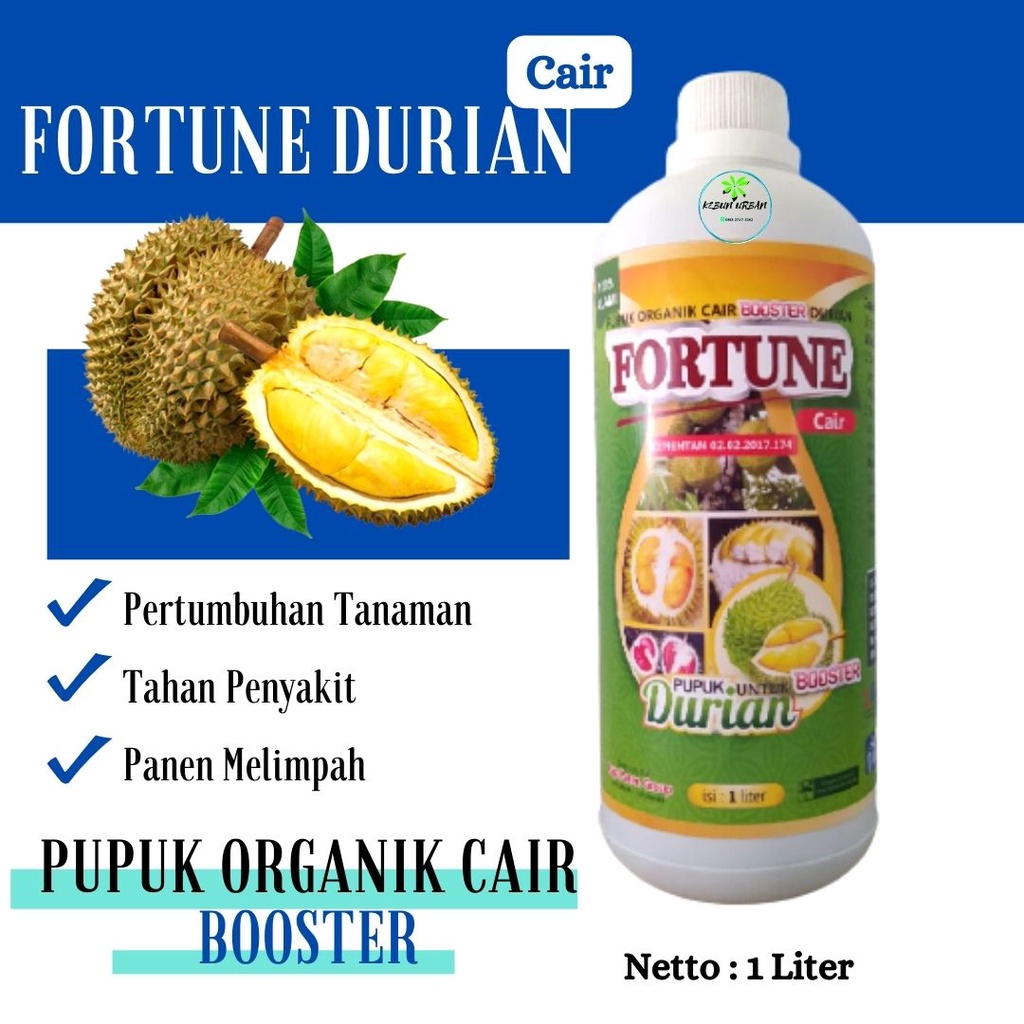 Jual Pupuk Durian Montong Cepat Besar dan Berbuah, Pupuk Fortune Booster Cair 1 Liter | Shopee ...