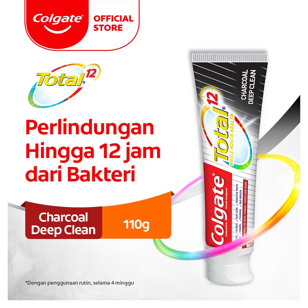 Jual Colgate Total Charcoal Deep Clean Toothpaste/Pasta Gigi 110 gr | Shopee Indonesia