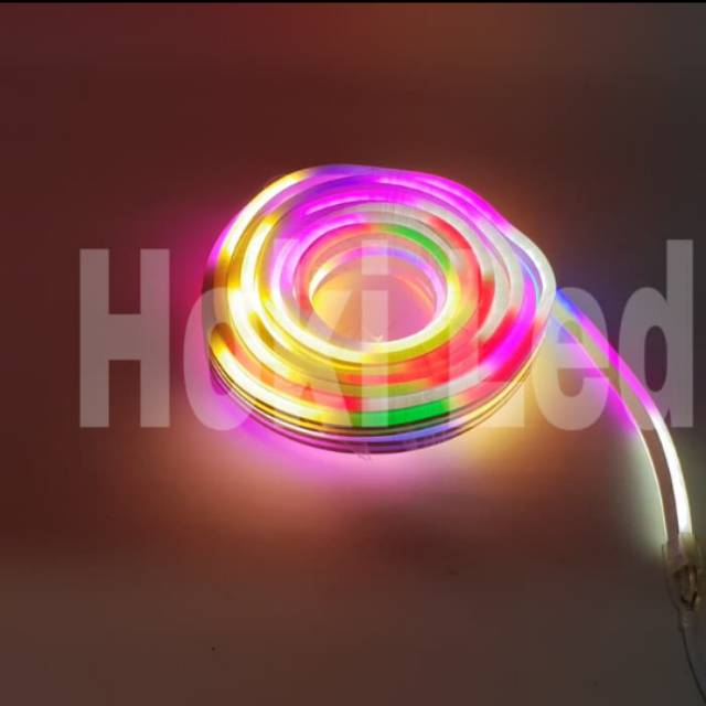 Jual Lampu Neon Flex LED Flexible Strip 10 Meter 2 sisi RGB Led Strip ...