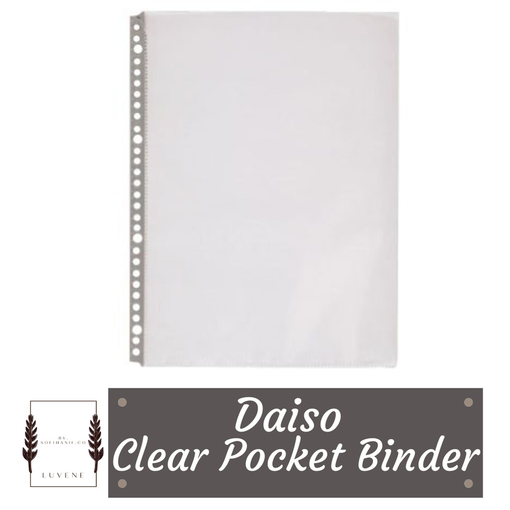 Jual DAISO Clear pocket binder (isi 30) kantong | Shopee Indonesia