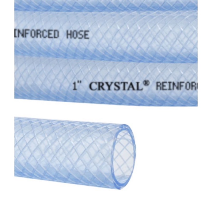 Jual Selang air Crystal Benang Reinforced Hose 3/16 1/4 5/16 3/8 inch harga/ROLL (100m) | Shopee ...