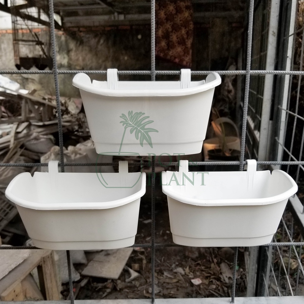Jual Pot Tempel - Pot Dinding - Vertical Garden - PUTIH - Size M ...