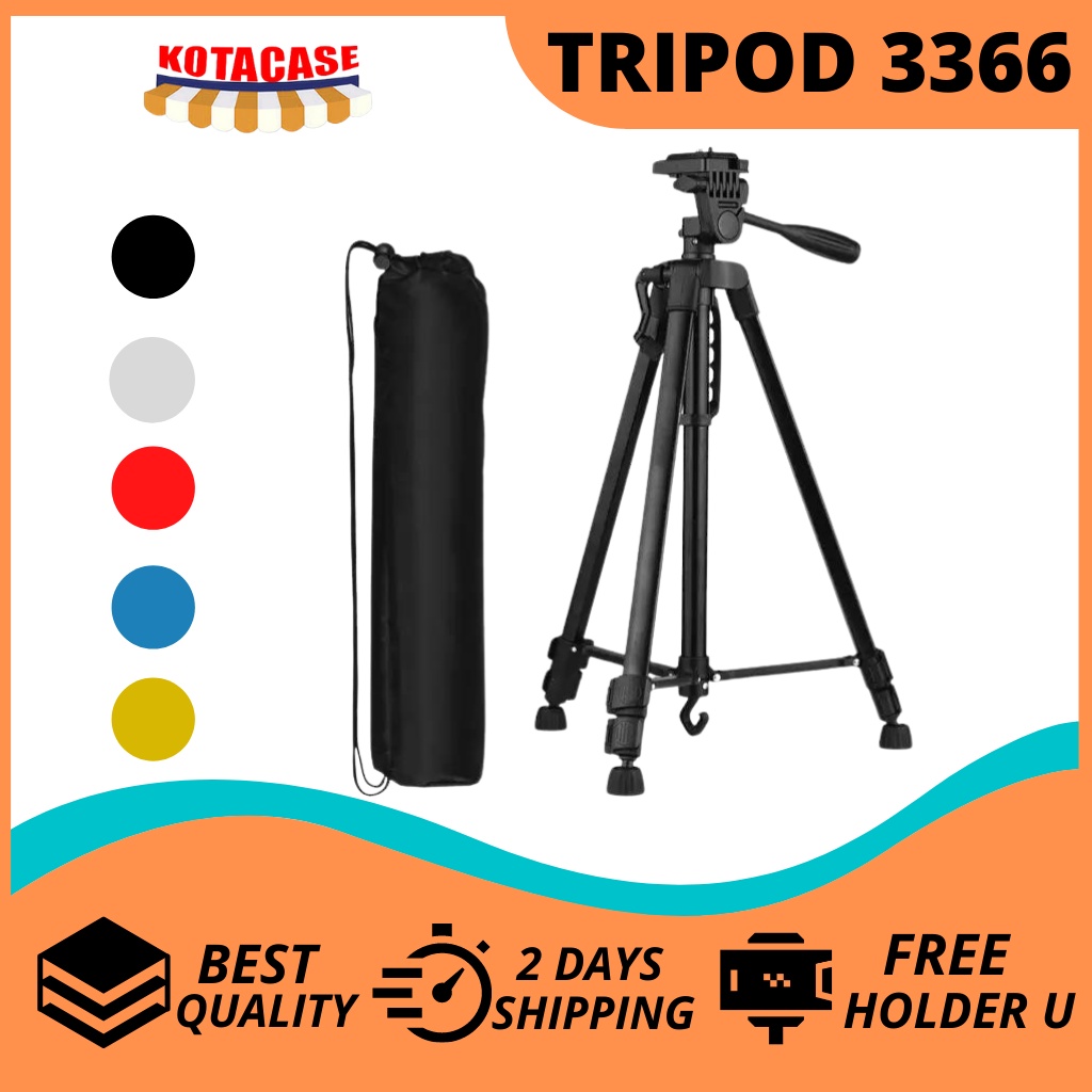 Jual TRIPOD CAMERA 3366 YUNTENG ORIGINAL TRIPOD + HOLDER HP CAMERA DV SLR PORTABLE LIVE FULL ...