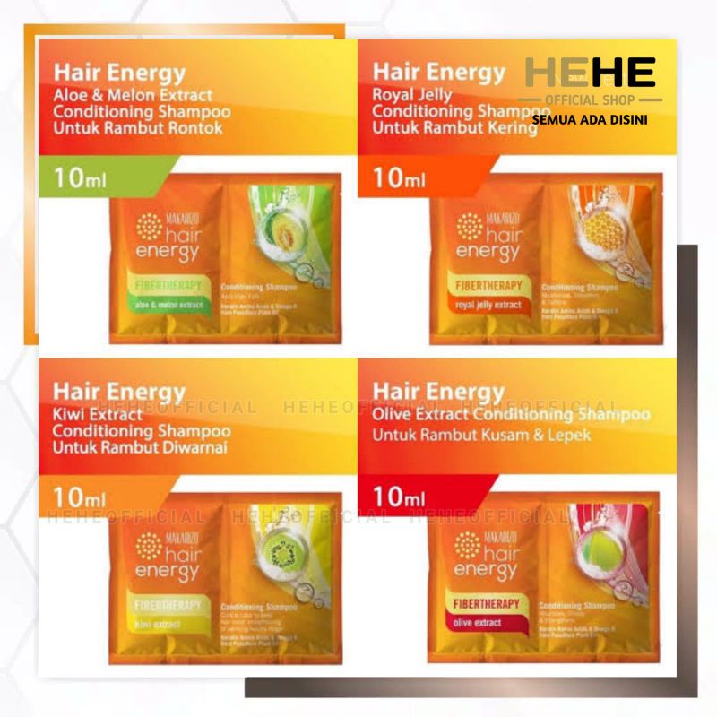 Jual Shampo MAKARIZO Hair Energy Fibertherapy Conditioning Shampoo 10mL ...