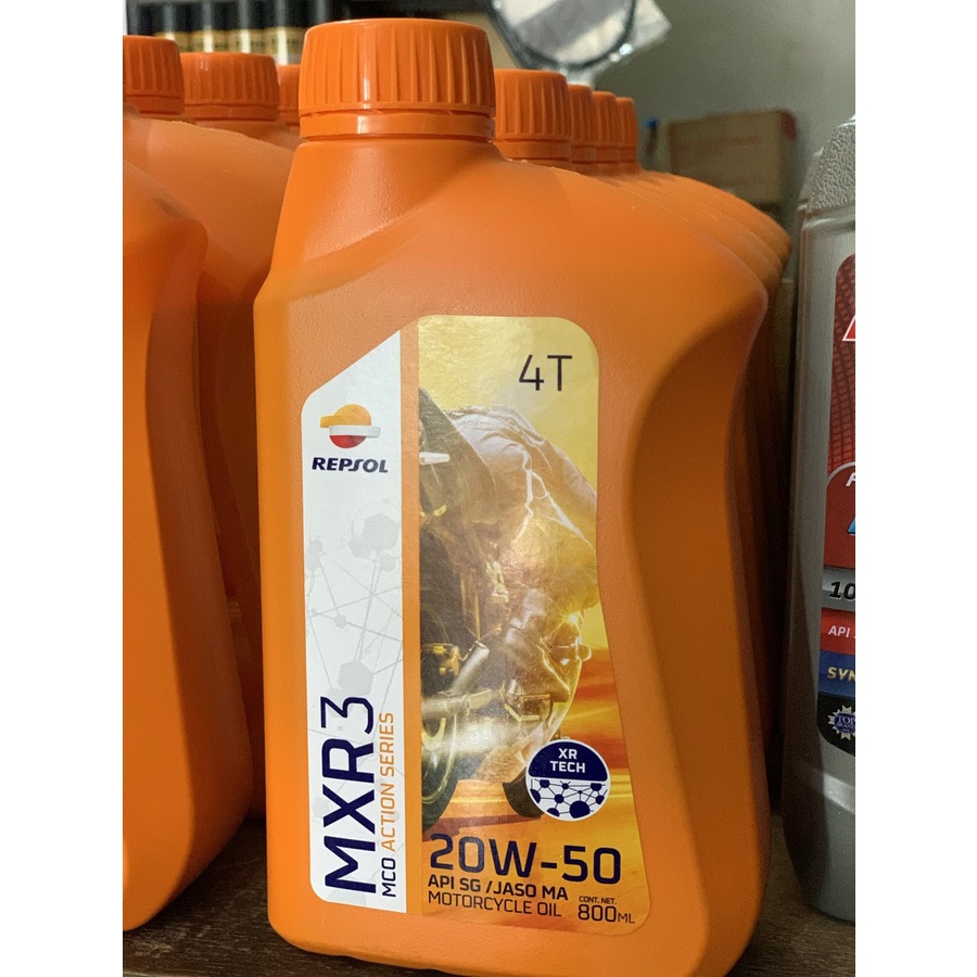 Jual Oli Repsol Moto Super 4T 20W50 800ml Motor Bebek Supra Grand Revo ...
