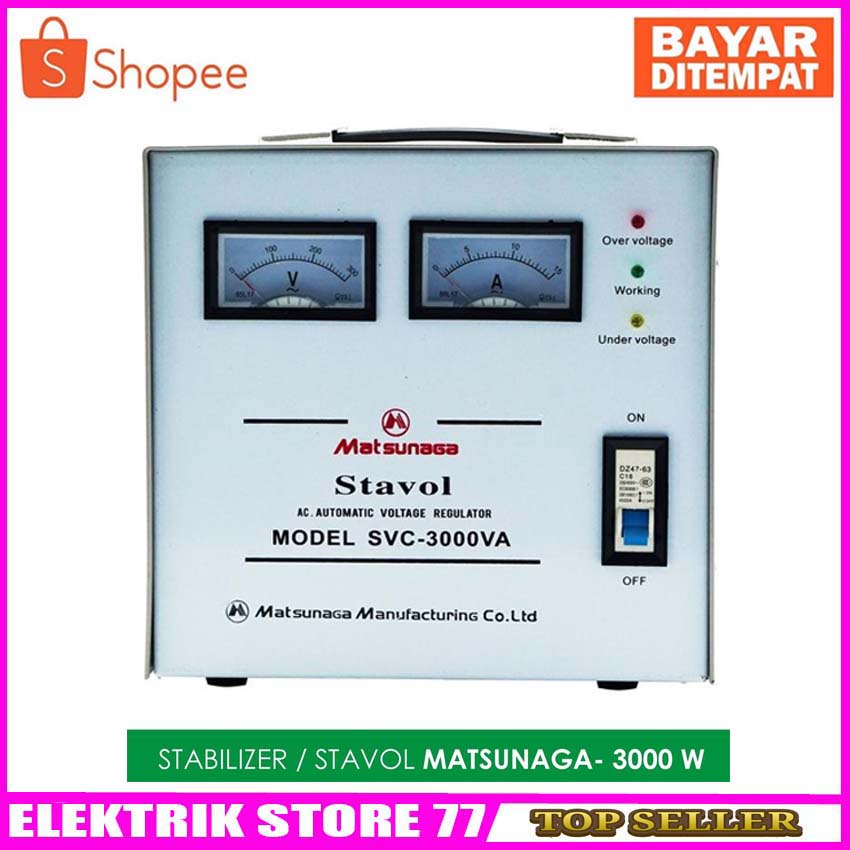 Jual Matsunaga Stavolt SVC 3000W / Stabilizer SVC 3000VA MTS / 3000 Watt | Shopee Indonesia