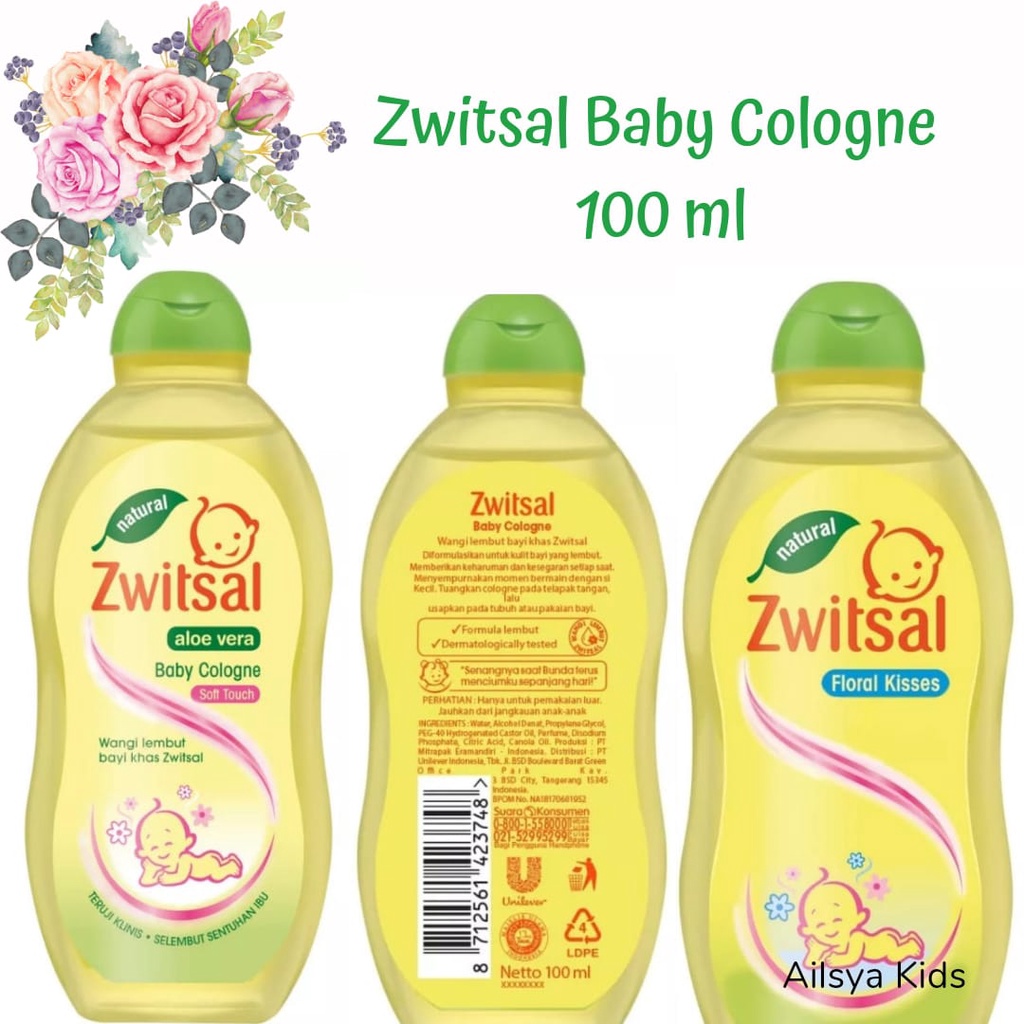 Jual Zwitsal Baby Cologne Floral Kisses & Soft Touch 100 ml / Minyak ...