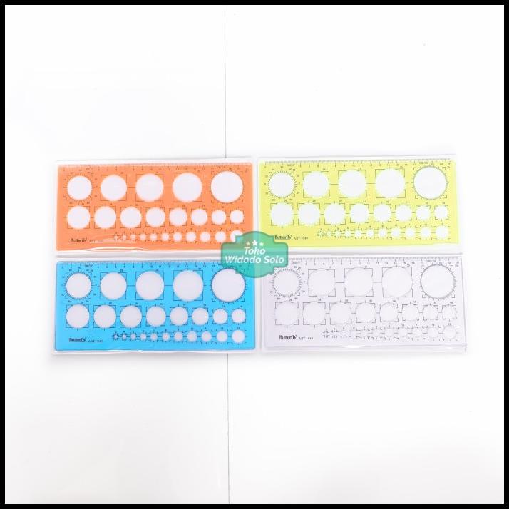 Jual Penggaris Butterfly Art 840 Cetakan Lingkaran Mal Bulat 1 Buah ...