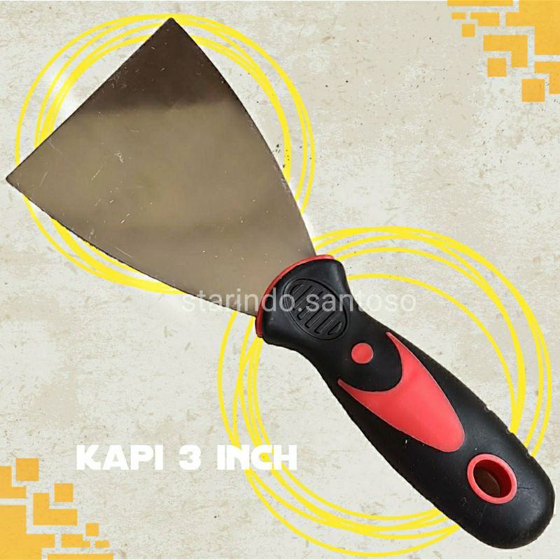 Jual KAPI CAT SCRAPPER semen kape sliper gagang karet handle karet kayu ...