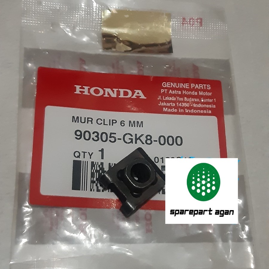 Jual Mur Clip 6MM Dudukan baut Original Honda 90305-GK8-000 | Shopee ...
