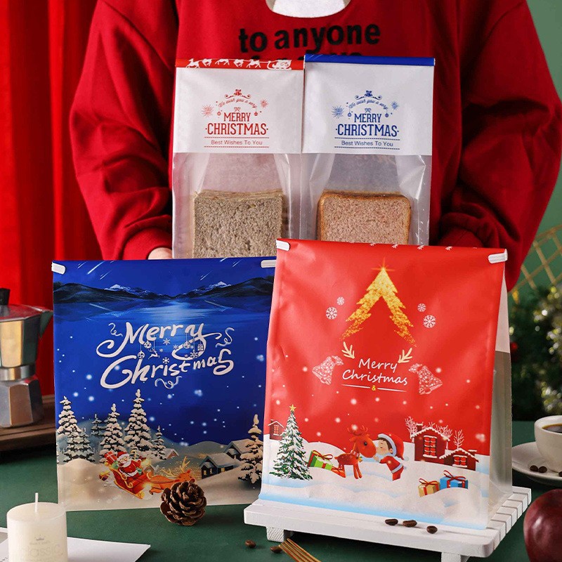 Jual PLASTIK ROTI TAWAR/KEMASAN HAMPERS ROTI NATAL MERRY X MAS PR-N1 ...